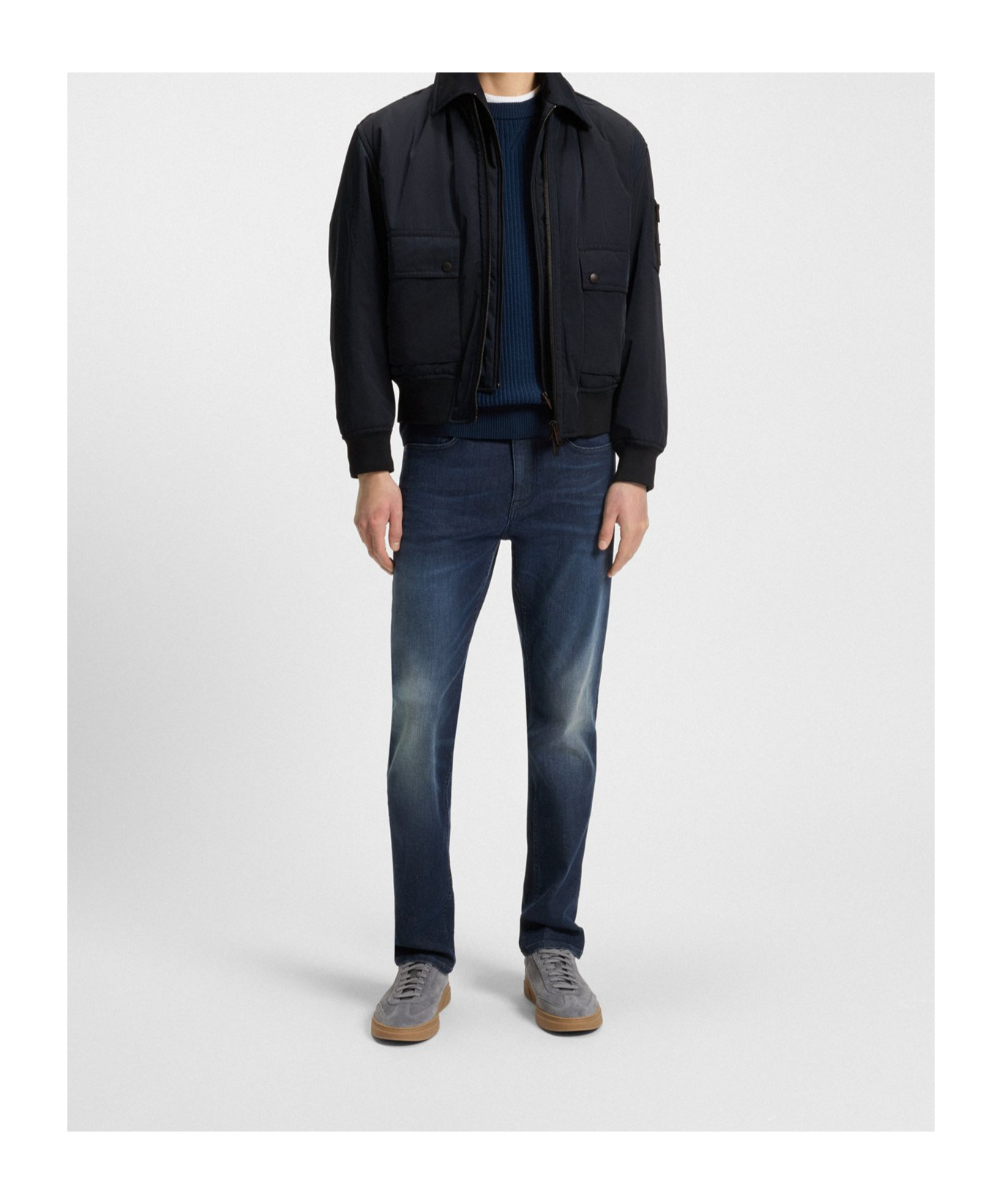 HUGO BOSS Hugo Boss Water-Repellent Bomber Jacket with Zip Closure